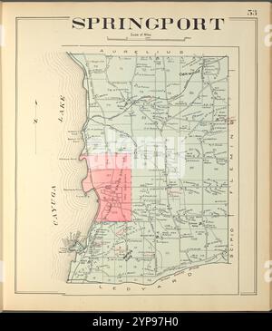 Cayuga County, Right Page Map of town of Aurelius Cartographic. Atlases ...