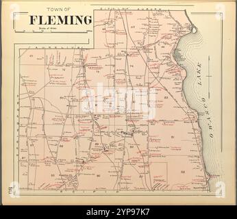 Cayuga County, Left Page [Map of North part village of Moravia, Town of ...