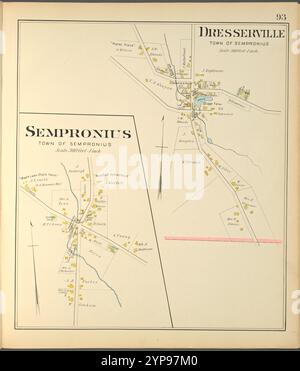 Cayuga County, Right Page [Map of town of Brutus] 1904 Stock Photo - Alamy