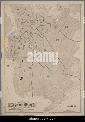 Map of the Borough of Brooklyn, showing the Assembly, Aldermanic and ...