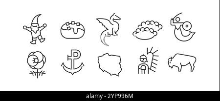 Poland Cultural Icons Set Stock Vector Image & Art - Alamy