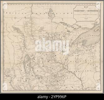 Map of the territory of Minnesota exhibiting the route of the ...