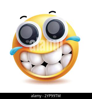 Funny emoji clipart character. Wacky face emoji in enjoy, fun, happy ...
