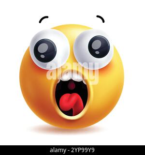Scared face emoji clipart character. Afraid, shock, fearful and ...
