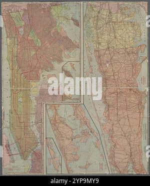 Williams' map of boroughs of Manhattan and the Bronx 1911 by Williams ...