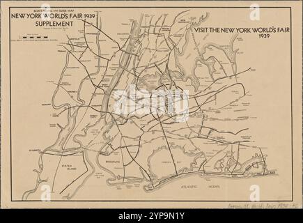 Blum's travel and guide map New York world's fair 1939 supplement 1939 ...