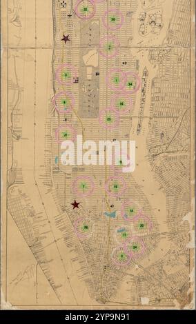 1907 Library map of Manhattan, City of New York Cartographic. Maps ...