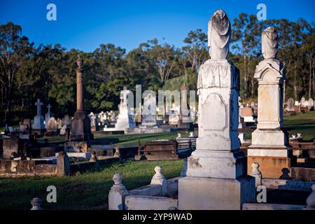 Old rural cemetery, headstones graves tombstones Stock Photo - Alamy
