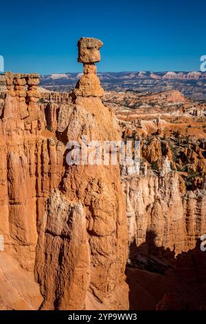 Thor's Hammer towers against the blue sky, highlighting Bryce Canyon's ...