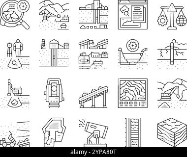mining engineer geology icons set vector Stock Vector Image & Art - Alamy