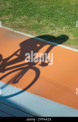 Cast Shadow of a Cyclist on the Velodrome Stock Photo - Alamy