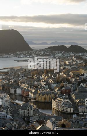 View of Ålesund, Norway with its iconic Art Nouveau architecture Stock ...