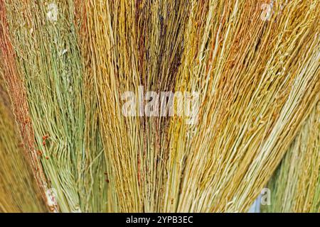 natural background of twigs used for bath and cleaning brooms Stock ...