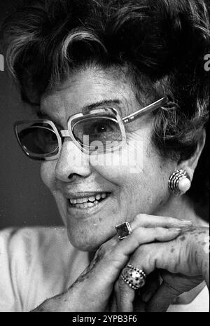 Spanish-Argentine actress and vedette Gloria Guzmán during a press ...