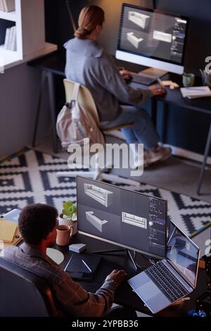 Two creative professionals working in office Stock Photo - Alamy