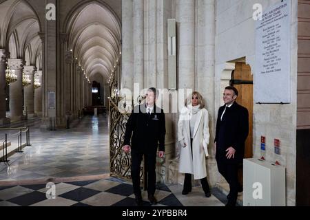 French President Emmanuel Macron and President of the Rebatir Notre ...