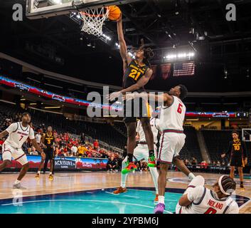 Arizona State forward Jayden Quaintance looks to pass during the second half of an NCAA college ...