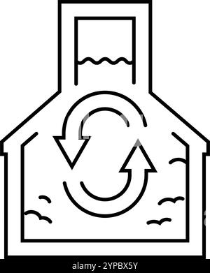 conversion biomass line icon vector illustration Stock Vector Image ...