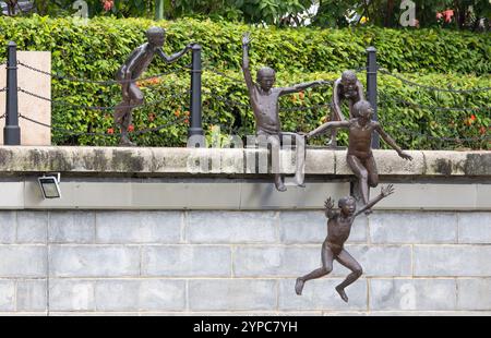 "The First Generation", bronze sculpture by Chong Fah Cheong, boys ...