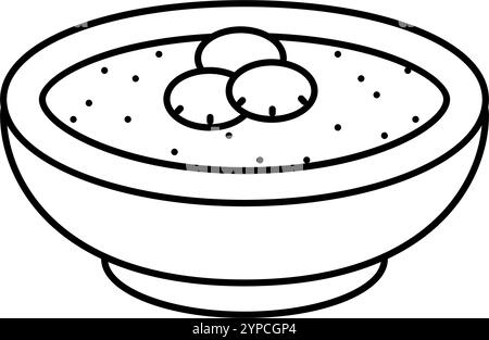 clam chowder sea cuisine line icon vector. clam chowder sea cuisine ...