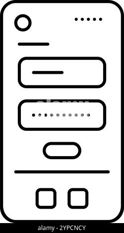offboarding ux ui design line icon vector. offboarding ux ui design sign. isolated contour ...