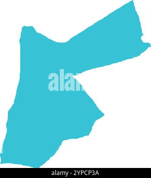 Jordan national flag in a shape of country map Stock Vector Image & Art ...