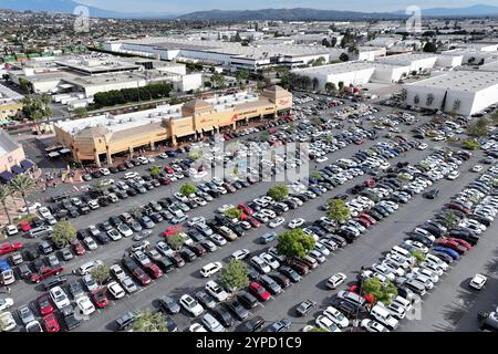 An aerial view of the Citadel Outlets parking lot on Black Friday, Nov ...