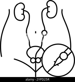 ureteroscopy urology line icon vector illustration Stock Vector Image ...