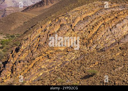 Split rock slabs at the Beehive Tombs, near the town of Al Ayn, Arabian ...