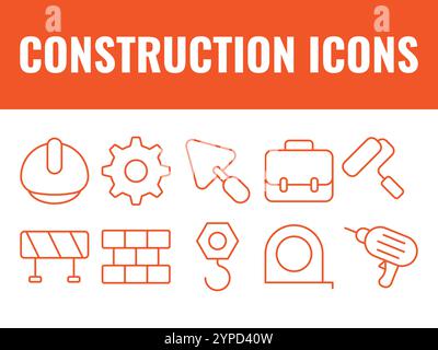 Construction and development line icons collection. Build, Blueprint ...