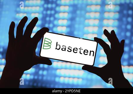 In this photo illustration, the Baseten logo is seen displayed on a ...
