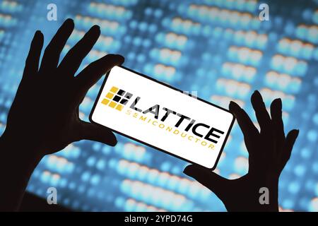 In this photo illustration the Lattice Semiconductor Corporation logo ...