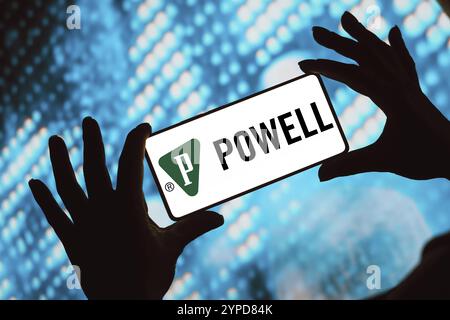 In this photo illustration, the Powell Industries Inc. logo is ...