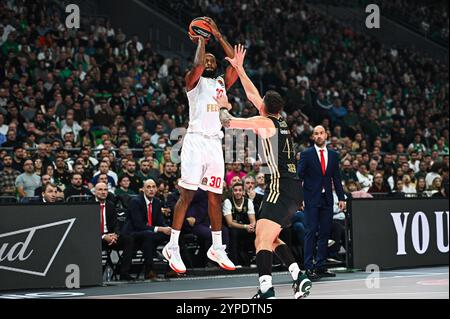 44 Konstantinos Mitoglou of Panathinaikos AKTOR Athens plays during the ...