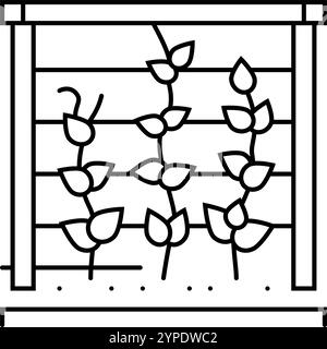trellis urban gardening line icon vector. trellis urban gardening sign ...