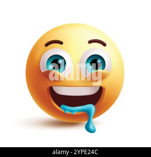 Hungry Drooling Face Emoji Emoticon Cartoon Icon Stock Vector Image ...