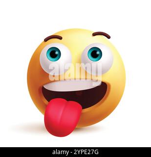 Goofy emoji clipart character. 3d clip art emoji in naughty and ridiculous facial expressions ...