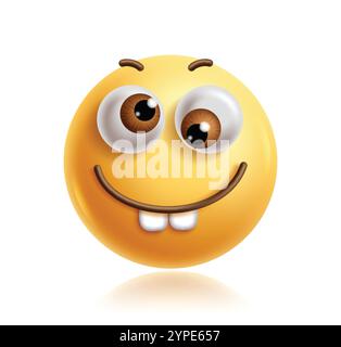 Silly face emoji clipart character. Clipart emoji 3d facial expressions in ridiculous, foolish ...