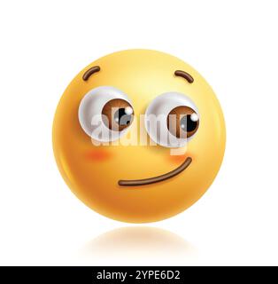 Side eye emoji clipart 3d character. Naughty emoji face, silly, glance ...