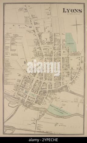 Lyons Village Cartographic. Atlases, Maps. 1874. Lionel Pincus and ...