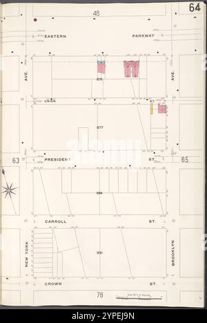 Brooklyn V. 2, Plate No. 64 [Map bounded by Grand Ave., Lafayette Ave ...