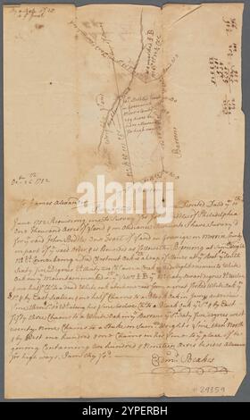 John Biddle's survey of 219 acres in Morris County, 1752 (survey of ...