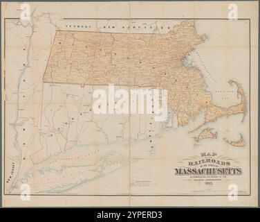Map of the railroads of the state of Massachusetts: accompanying the ...