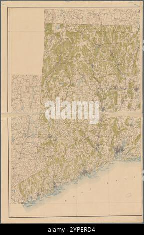 Map of Connecticut 1893 by Geological Survey (U.S Stock Photo - Alamy