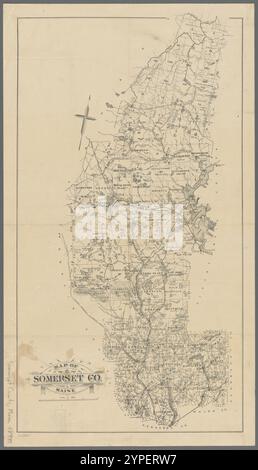 Map of Somerset Co., Maine , Somerset County Me., Maps Norman B ...