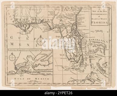 1763, Gibson Map of East and West Florida Stock Photo - Alamy