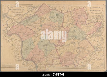 Topographical Map of Hunterdon Co., New Jersey. ; Topographical Map of ...