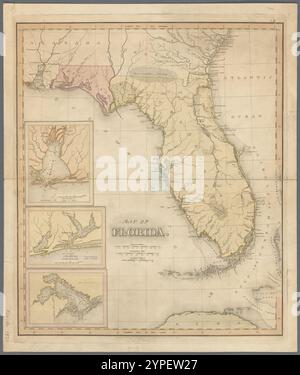Map North America 1821 Stock Photo - Alamy
