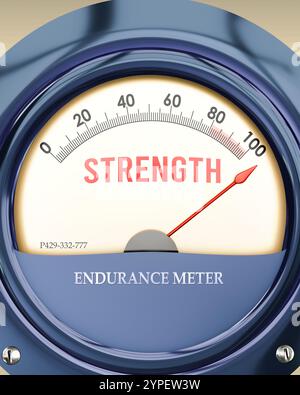 Strength and Endurance Meter that is hitting a full scale, showing a ...