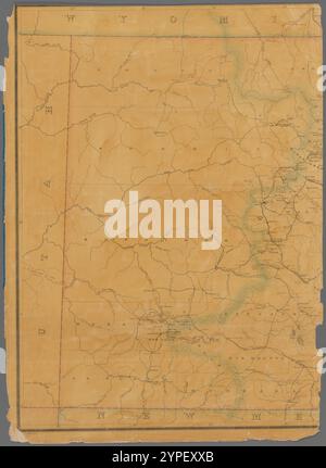 Post route map of the State of Colorado showing post offices with the ...